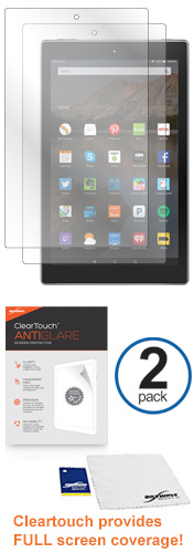 Fire HD 10 (5th Gen 2015) ClearTouch Anti-Glare (2-Pack) (Polyethylene ...