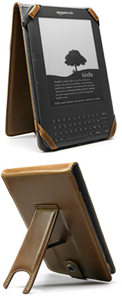 Sienna Leather Vertical Flip Kindle Keyboard 3G (2010) Case (Synthetic ...