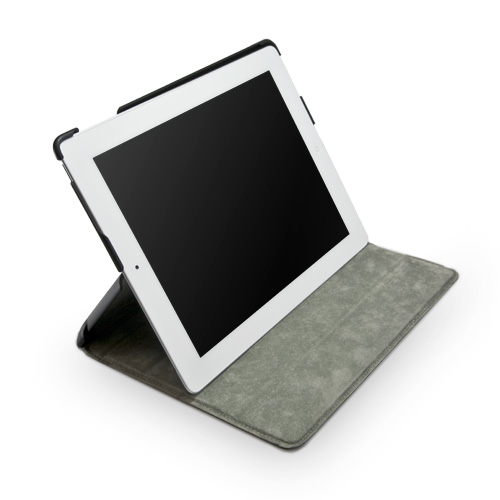 Apple iPad (3rd Gen 2012) Nero Leather Smart VersaView Case (Synthetic ...